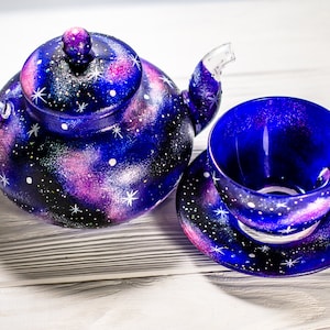 Celestial Tea Set Teapot With Cup and Saucer, Personalized Astrology ...