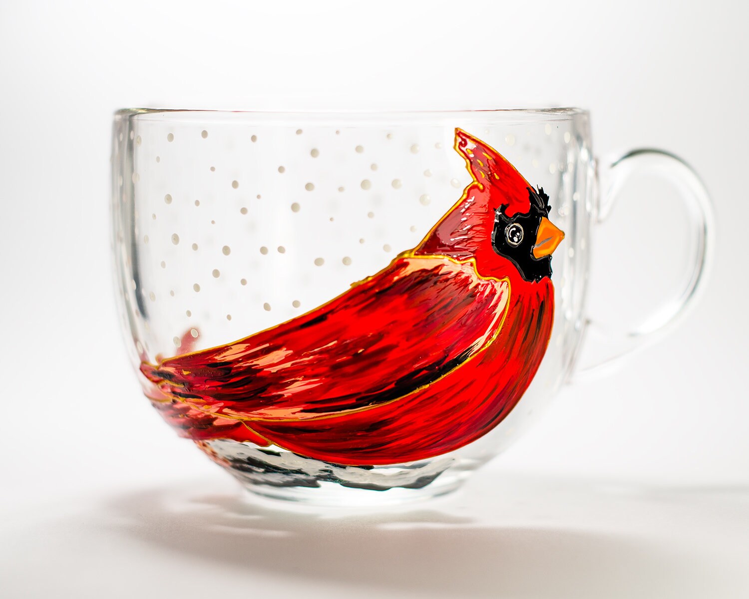 Hand Painted Cardinal Coffee Mug, Personalized Christmas Gift - Etsy