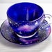 Galaxy Tea Cup and Saucer Set, Astrology Celestial Gift Starry Night ...