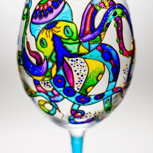 Octopus Wine Glasses Beach Bridal Shower Octopus Art Cephalopod Geek ...