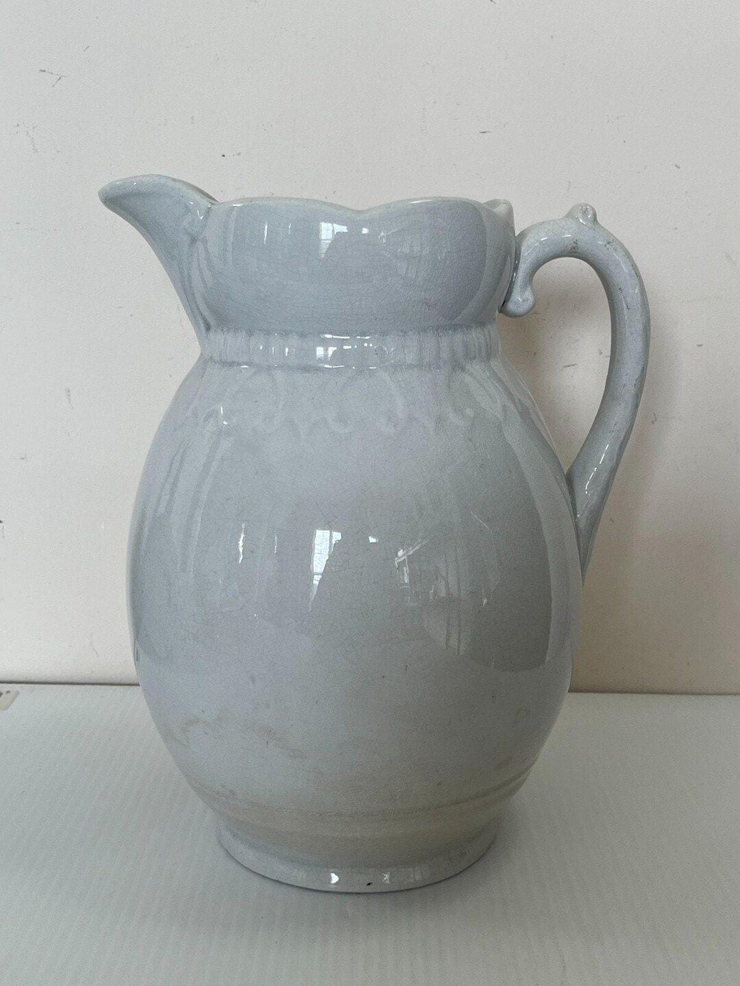 Antique White Ironstone CHAMPION Stamp 11" Water Pitcher - Etsy