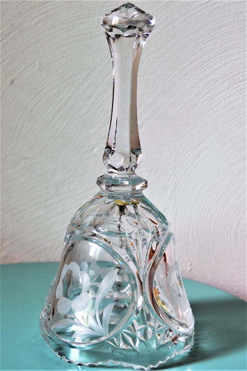 CRYSTAL BELL Large Heavy Crystal Collectible Cut Crystal Bell | Etsy