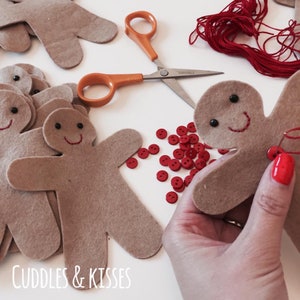 Gingerbread Man With Red Buttons - Etsy