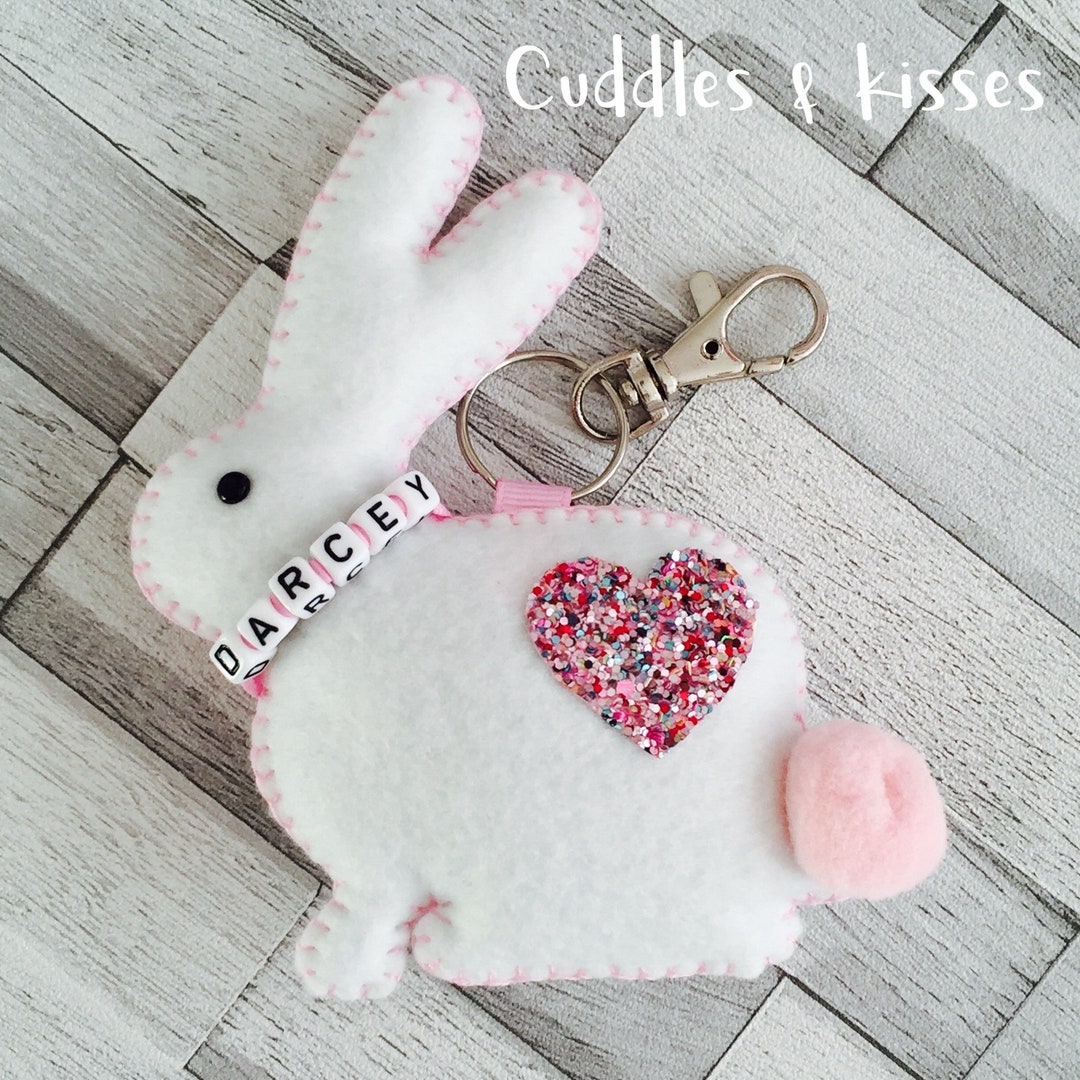 Felt Bunny Bag Charm - Etsy