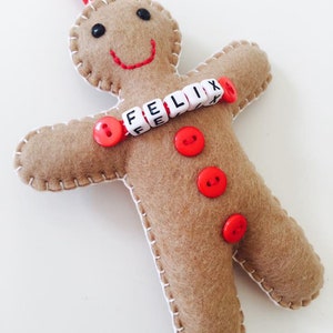Gingerbread Man With Red Buttons - Etsy