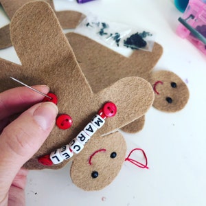Gingerbread Man With Red Buttons - Etsy