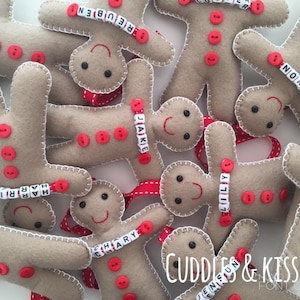 Gingerbread Man With Red Buttons - Etsy