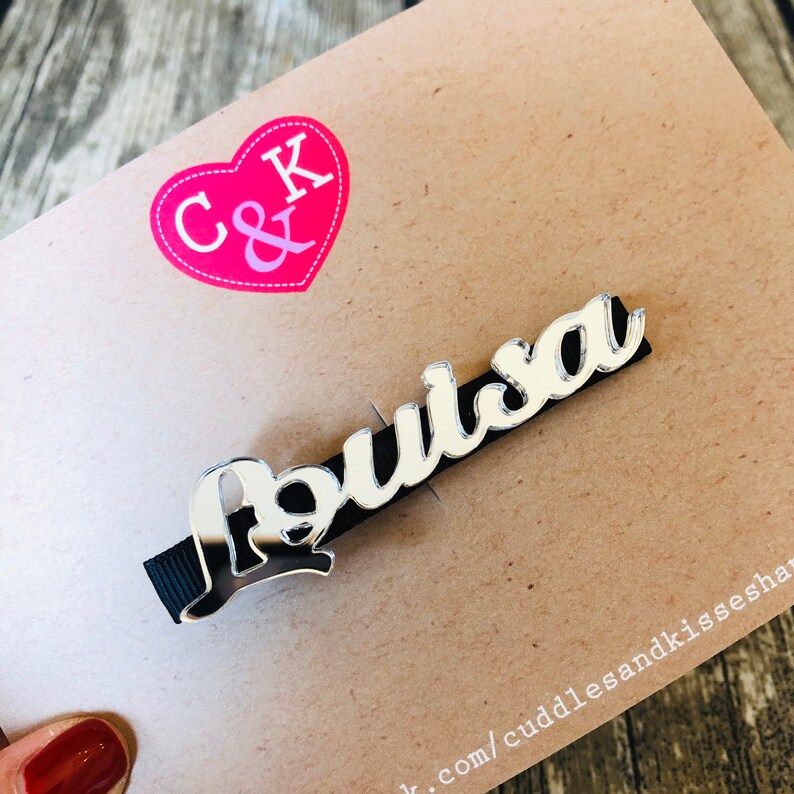 Bespoke Personalised Name Hair Clip - Etsy