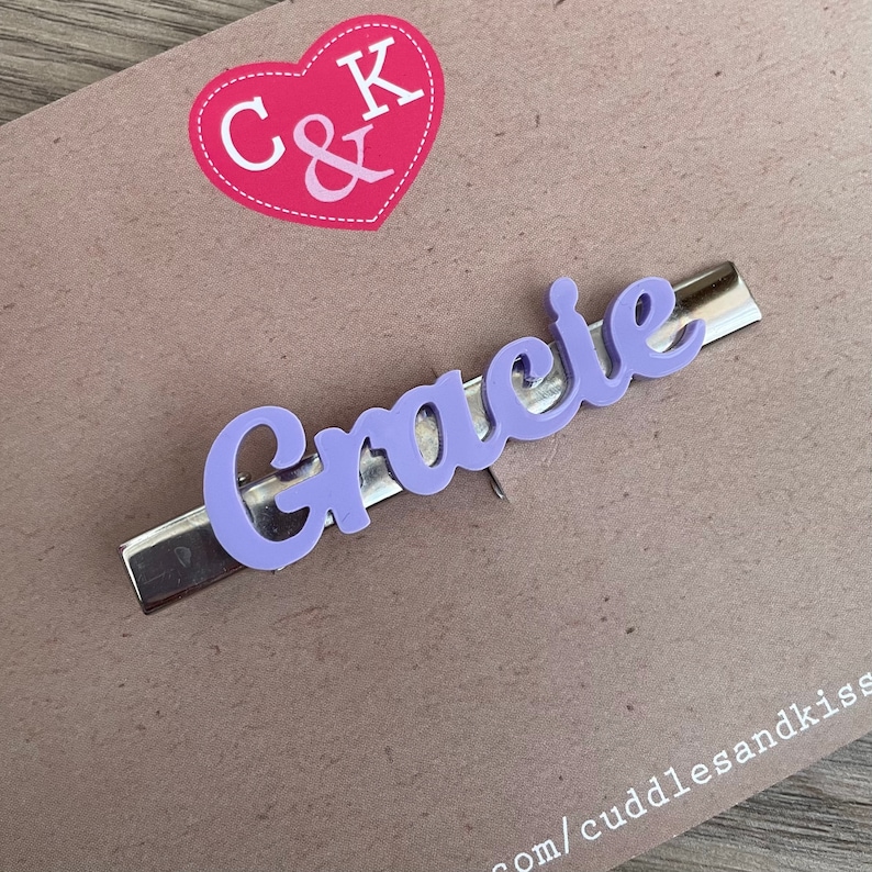Personalised Name Hairclip - Etsy UK