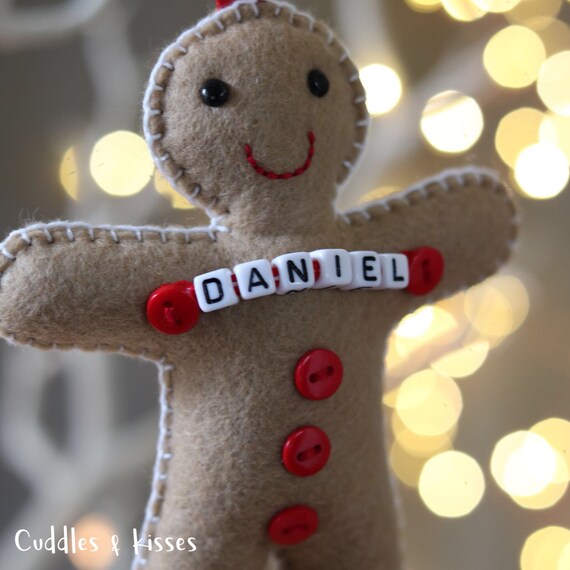 Gingerbread Man With Red Buttons - Etsy