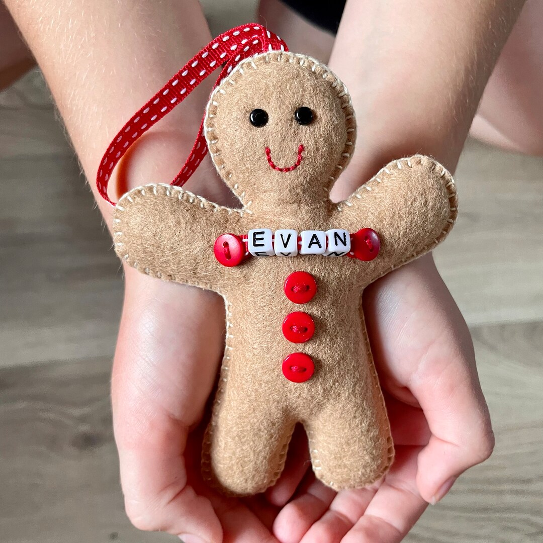 Gingerbread Man With Red Buttons - Etsy