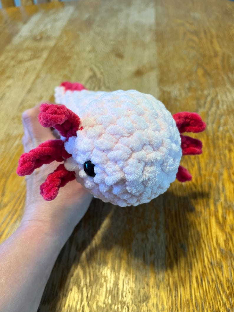 Handmade Crochet Axolotl Plushie Cute Amphibian Stuffed Animal Kawaii ...
