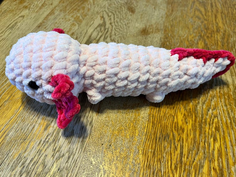 Handmade Crochet Axolotl Plushie Cute Amphibian Stuffed Animal Kawaii ...