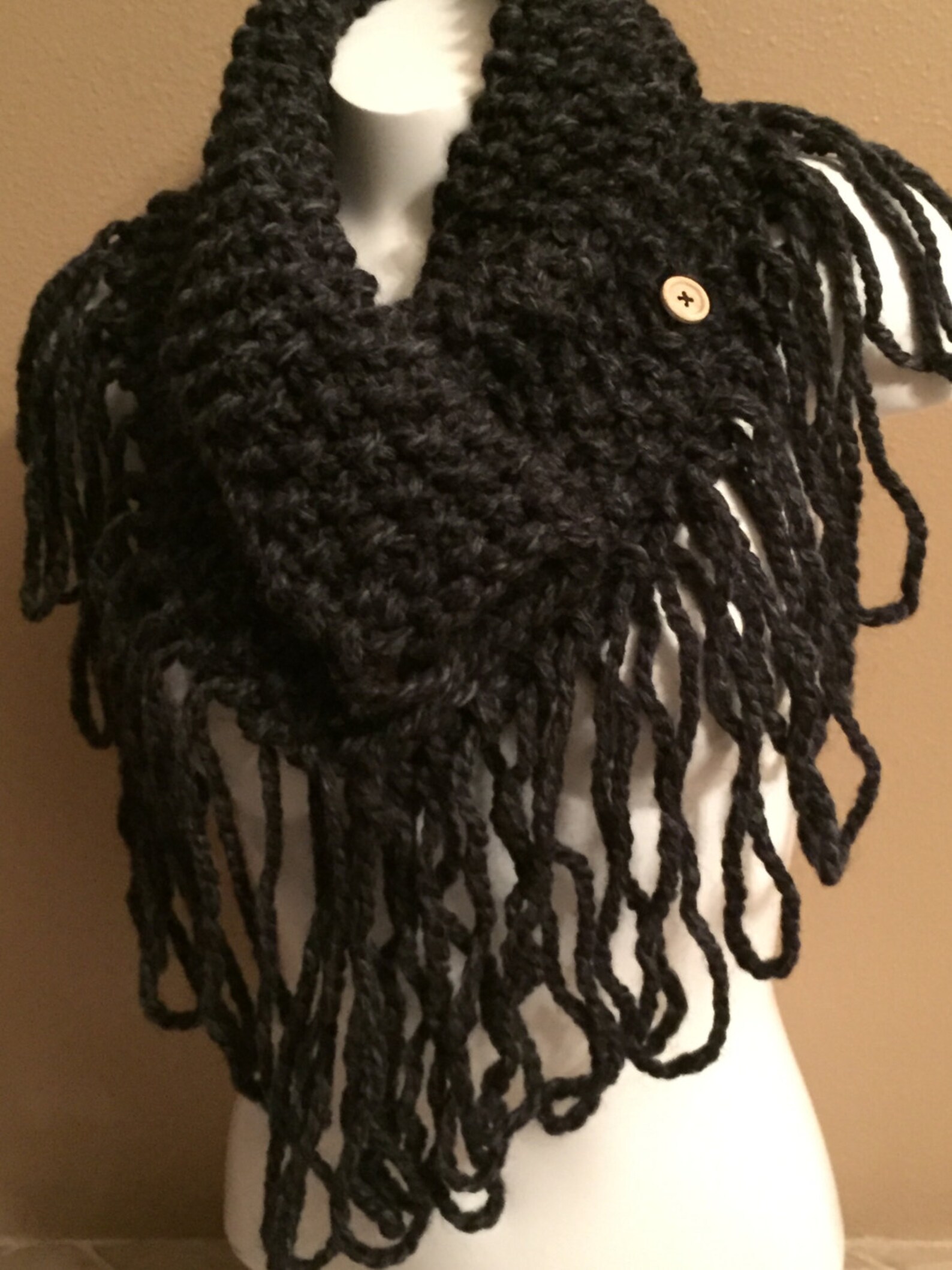 The Seedling Knit Fringe Cowl - PDF Pattern - Instant Download - Etsy