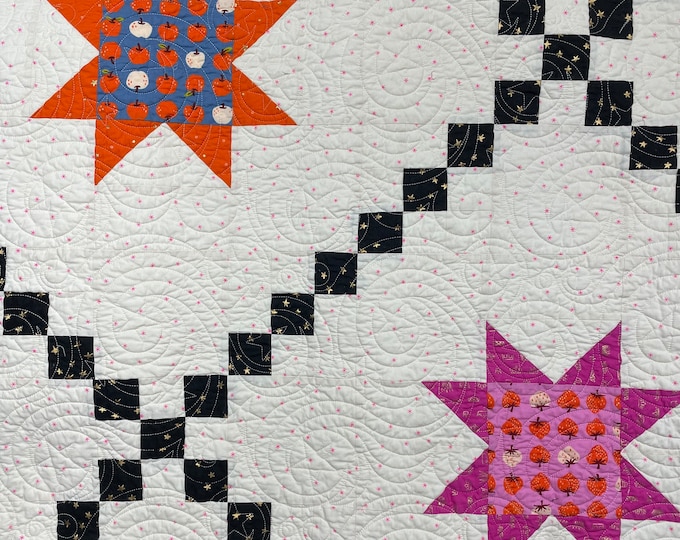 Chained Stars Quilt Block PDF Pattern With Video Tutorial || 6, 8, 10 ...