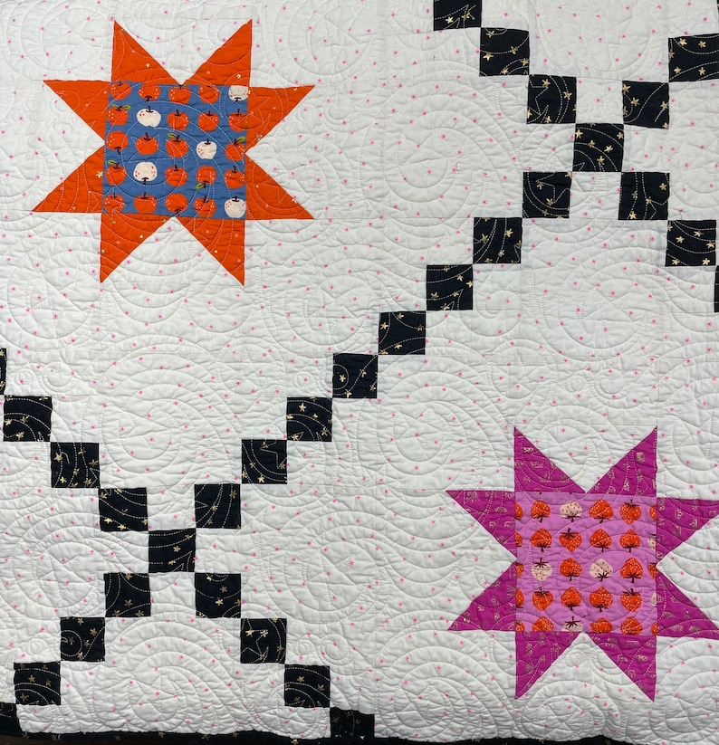 Hopscotch Stars Quilt Pattern, PDF Instructions for 2 Sizes - Etsy