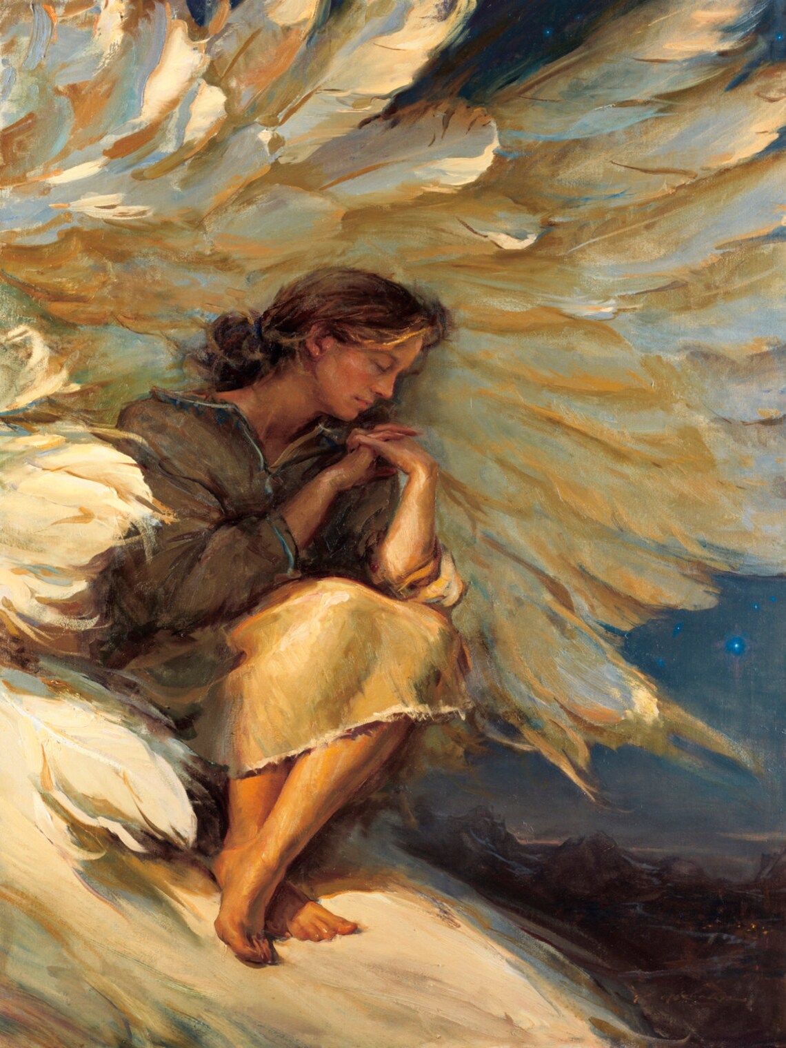 In the Shadow of Your Wings - Unframed 24" X 18" Giclee on Canvas - Etsy