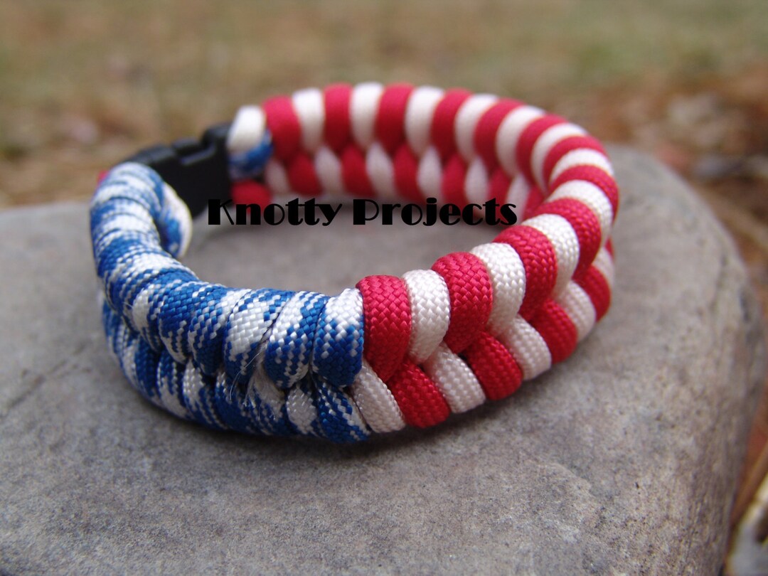 American Flag Fishtail Paracord Bracelet - Etsy