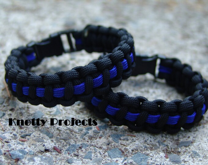 Blue Line Bracelets * Paracord Bracelets * Blue Lives Matter* Awareness ...