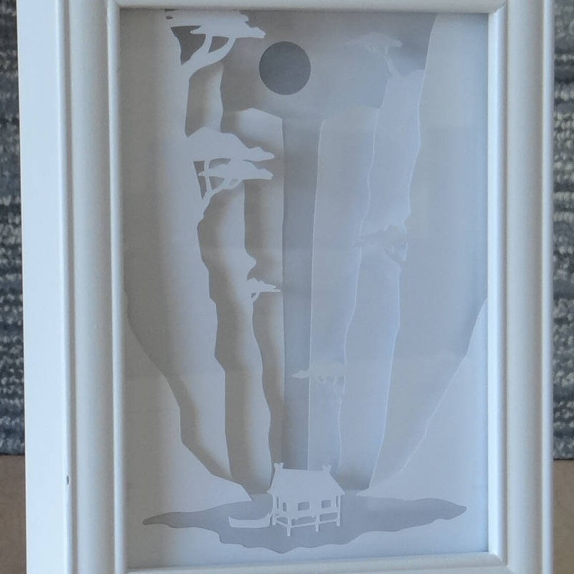 Nature Paper Cut Light Box Art / Paper Silhouette Shadowbox - Etsy