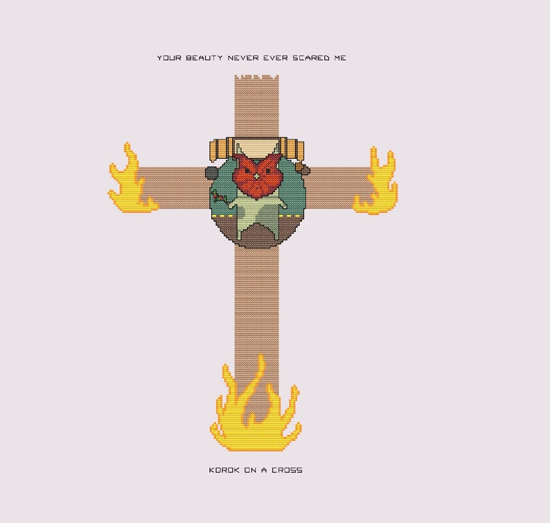Korok on a Cross TOTK Zelda Cross Stitch Nerdy Gift Funny PDF Pattern ...