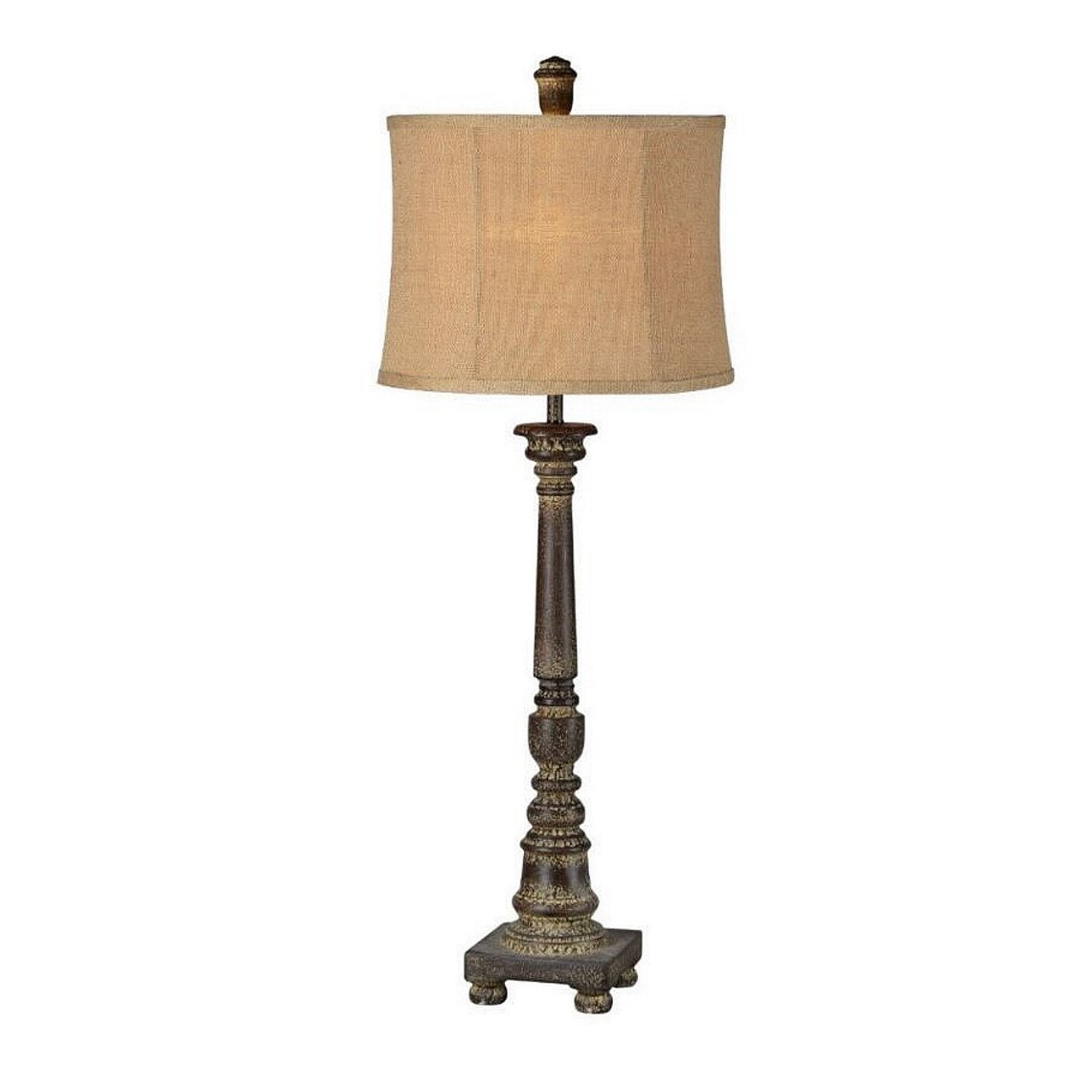 Side or End Table Lamp With Speckled Textured Rust Like Finish - Etsy