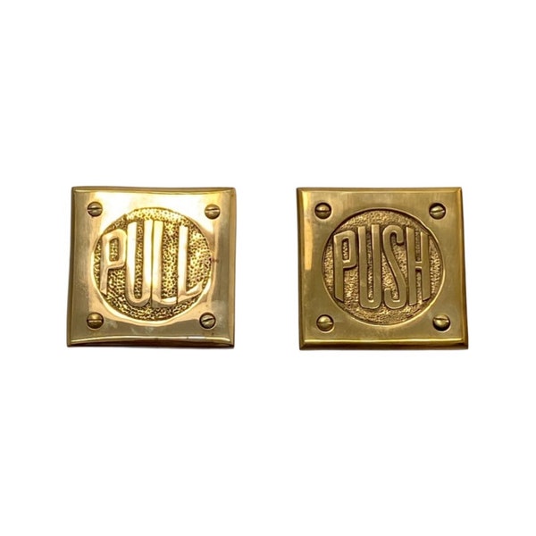 Brass Push and Pull Plates - Etsy
