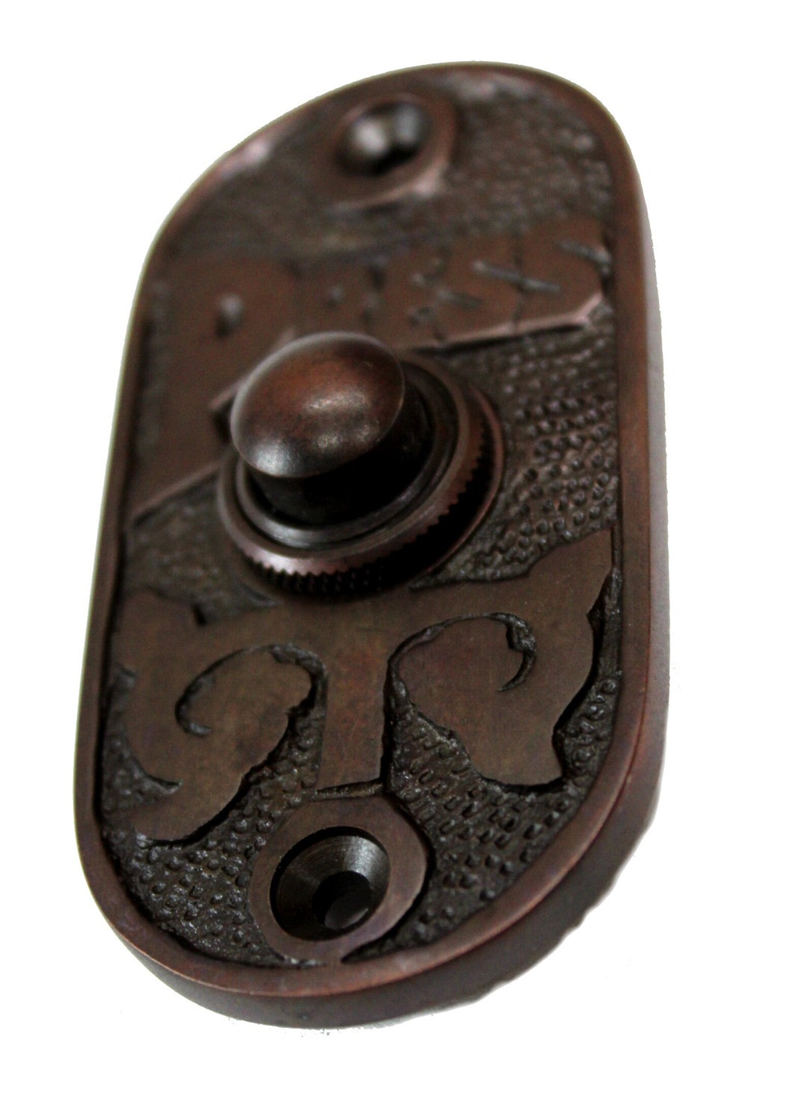 Oval Bronze Press Door Bell Button - Etsy