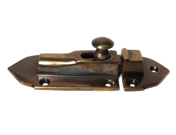 Surface Mount Spring Brass Cupboard Latch Vintage Replica Hardware ...