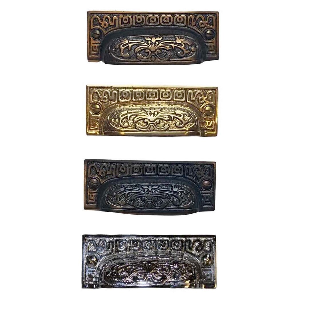 Victorian Style Rectangular Bin Pull Choose Finish - Etsy