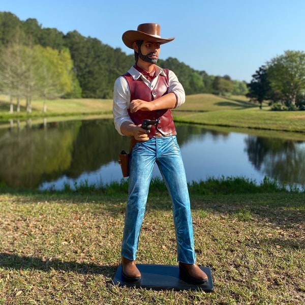 Life Size Cowboy Statue - Etsy