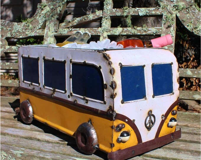 VW Recycled Tin Bus for Ice Bucket or Flowers and Favorite - Etsy