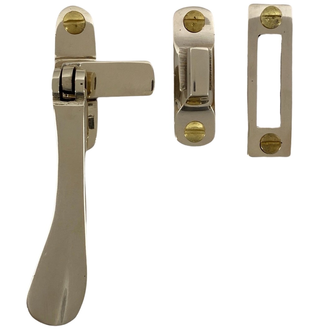Flat Handle Window Casement Latch Set in Brass - Etsy