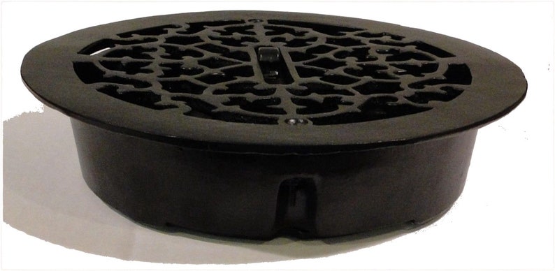 Round Cast Iron Floor Register Heat Grate Vent Antique Style | Etsy