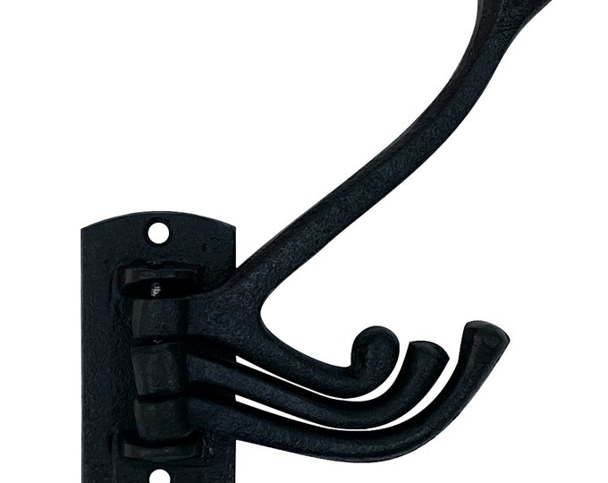Cast Iron Three Arm Swivel Coat Hook - Etsy