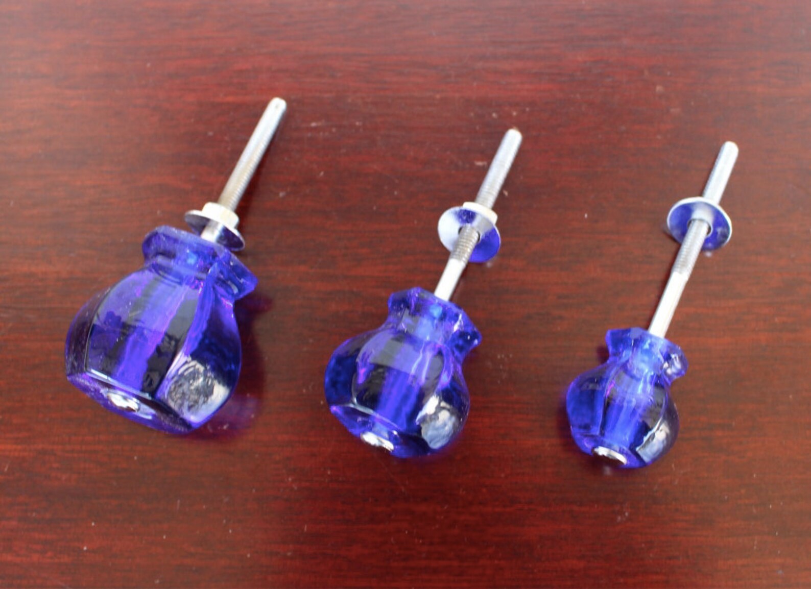Cobalt BLUE Depression Glass Cabinet Knobs 1.25 Inch Drawer - Etsy
