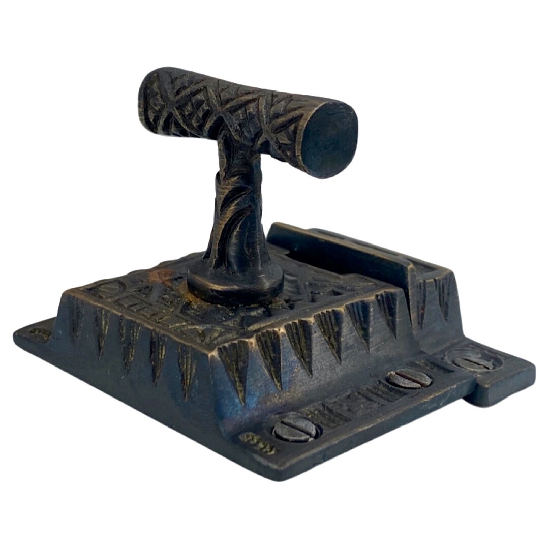 Square Surface Spring Latch With T Shaped Handle in Hand Highlighted ...