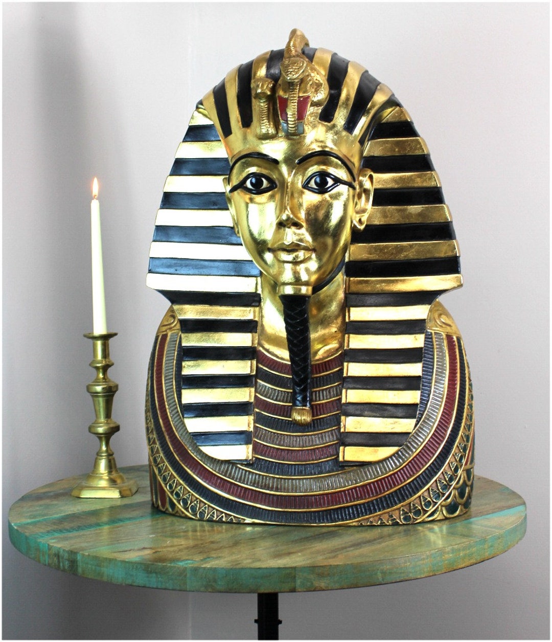 Silver and Gold King Tut Tutankhamen Wall Bust 27 Tall - Etsy