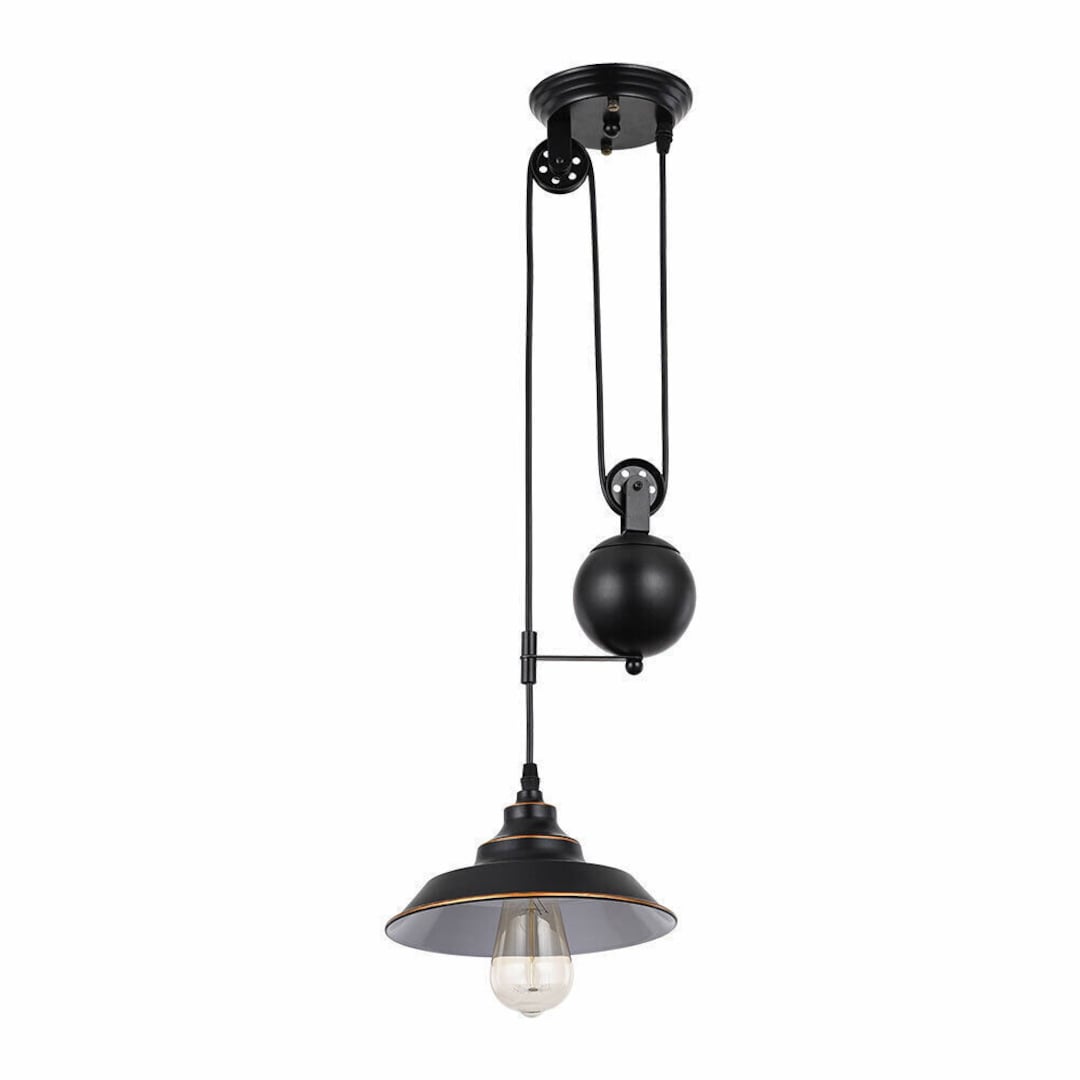 Industrial Pulley Pendant Ceiling Mount Light - Etsy