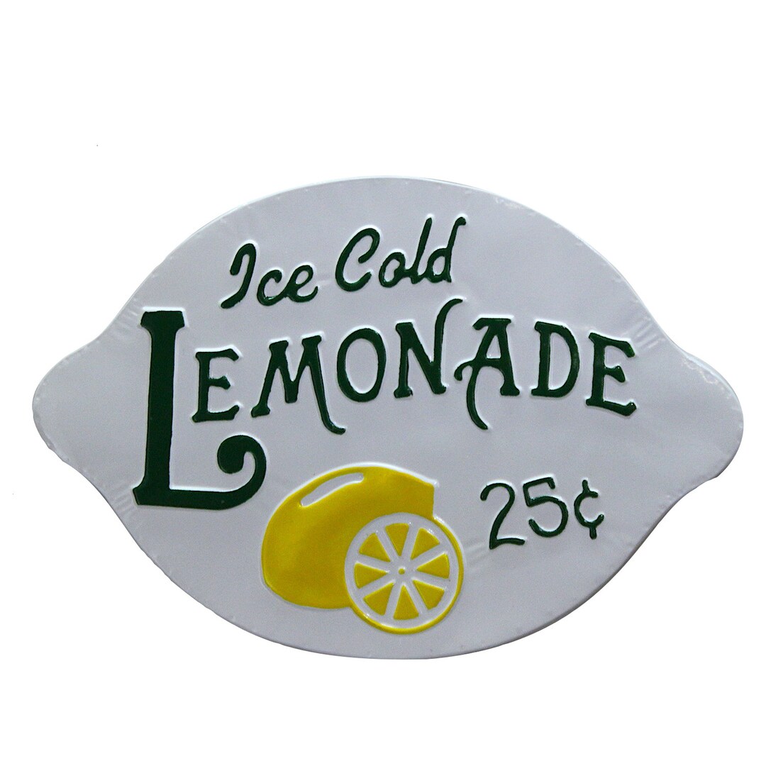 Ice Cold Lemonade 25 Cents Metal Embossed Hanging Sign - Etsy