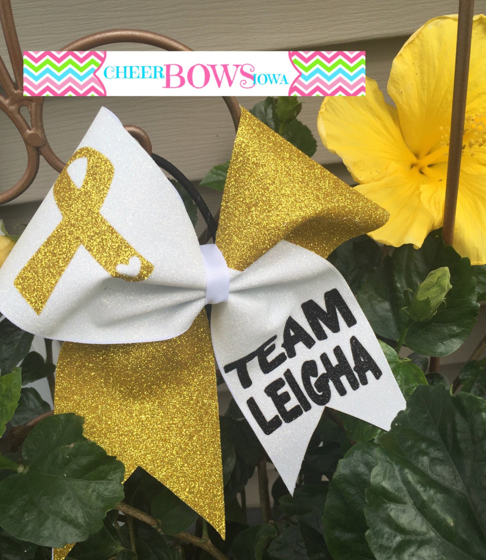 Childhood Cancer Awareness Bow With NAME 2 Color - Etsy