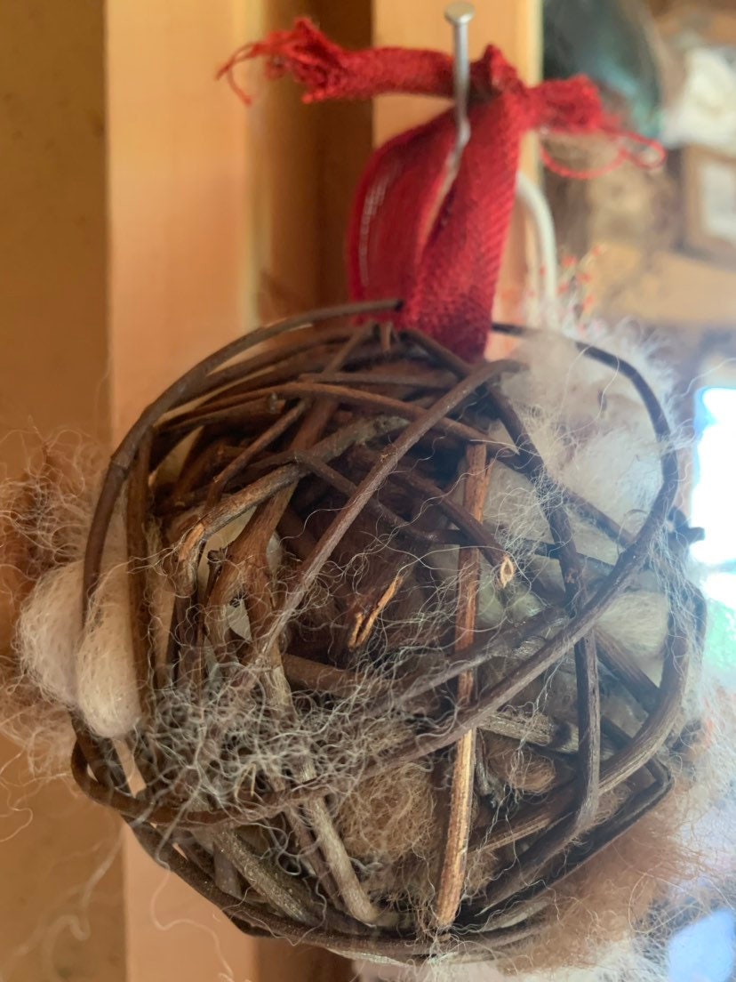 Alpaca Bird Nesting Ball Nesting Ball Grapevine With Natural - Etsy