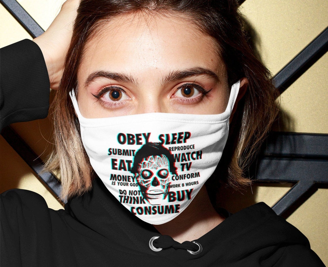 We Sleep FACE MASK / White Fabric Mask / Cotton / 2-ply / - Etsy Sweden