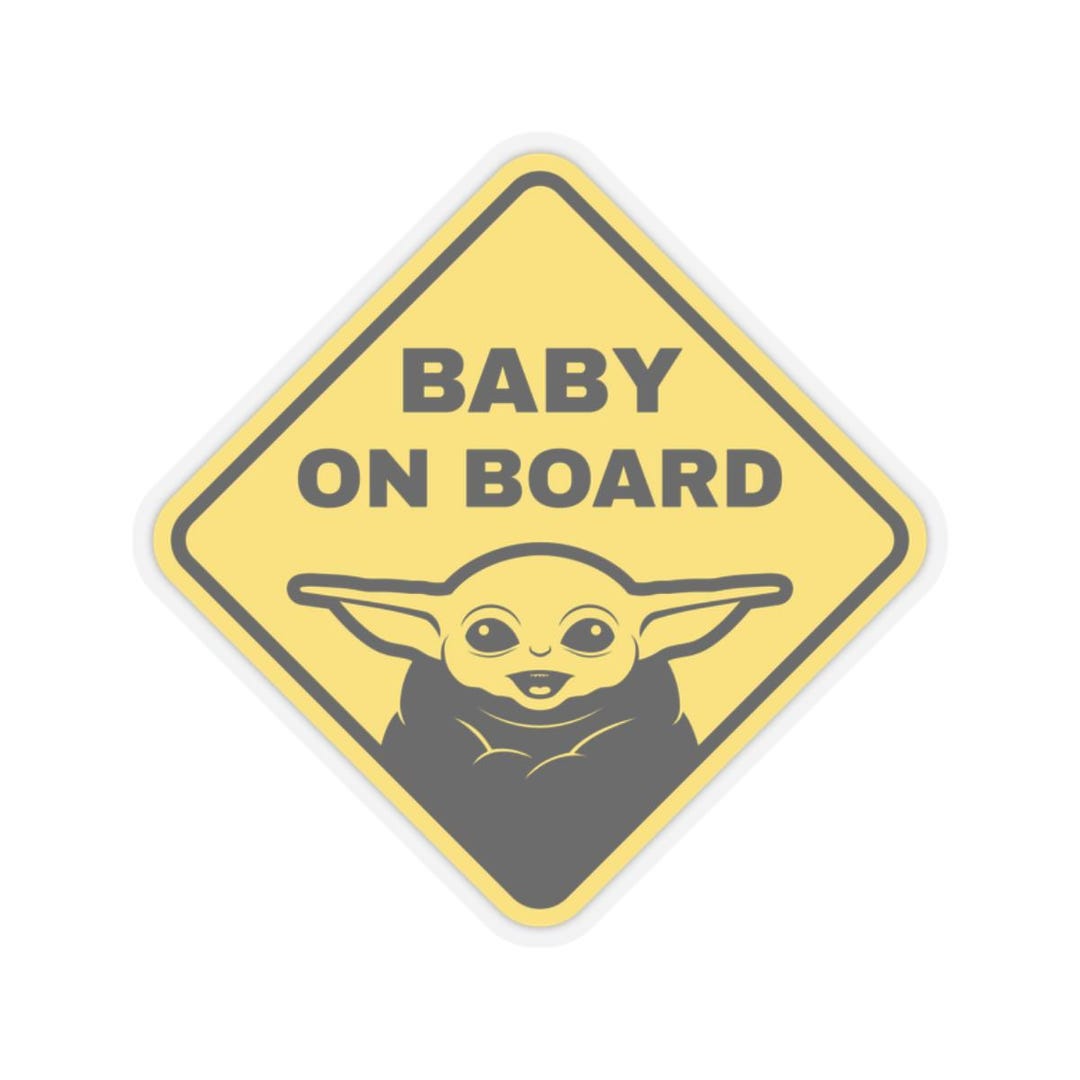 Grogu Kiss-cut STICKER / Baby on Board / Transparent or White - Etsy
