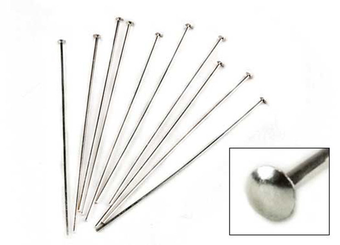 Sterling Silver Headpins 22 GA Sterling Silver Head Pins | Etsy