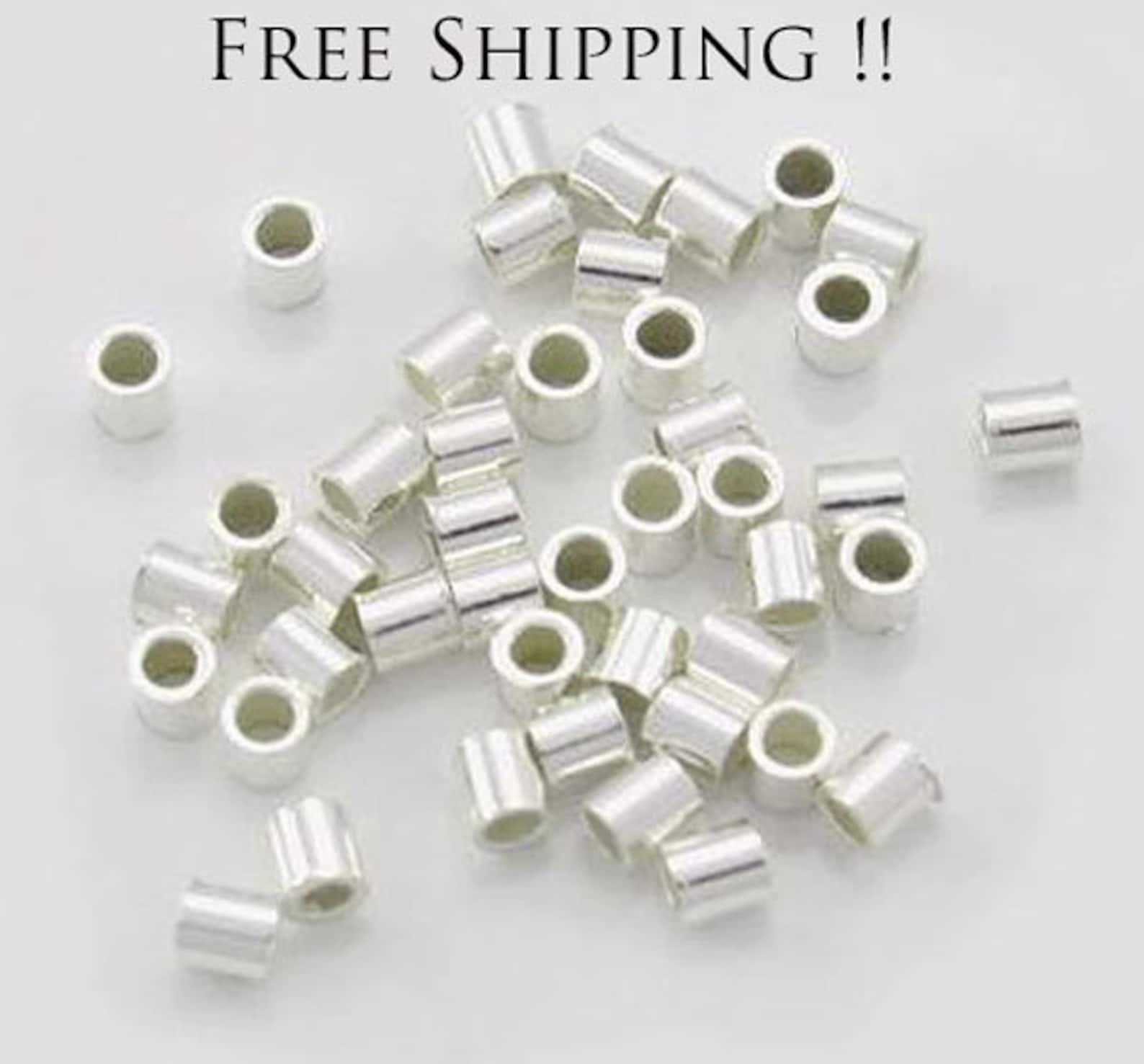 Sterling Silver Crimps, 2mm Crimp Beads, Sterling Silver .925 Crimp ...