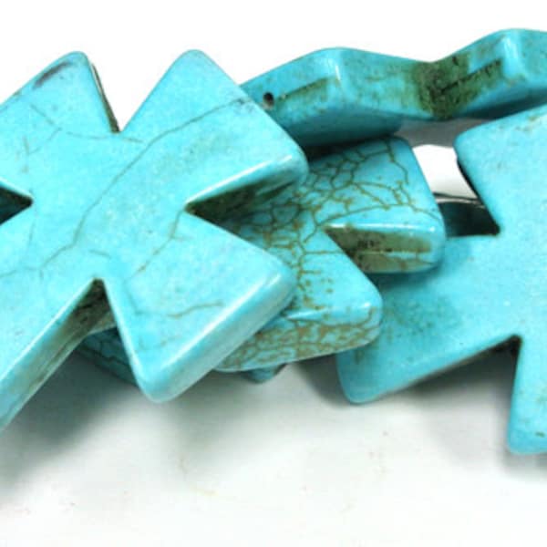 Turquoise Cross Bead - Etsy