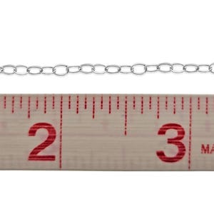 Sterling Silver Chain by the Foot - Cable Chain, Small Extension Chain ...