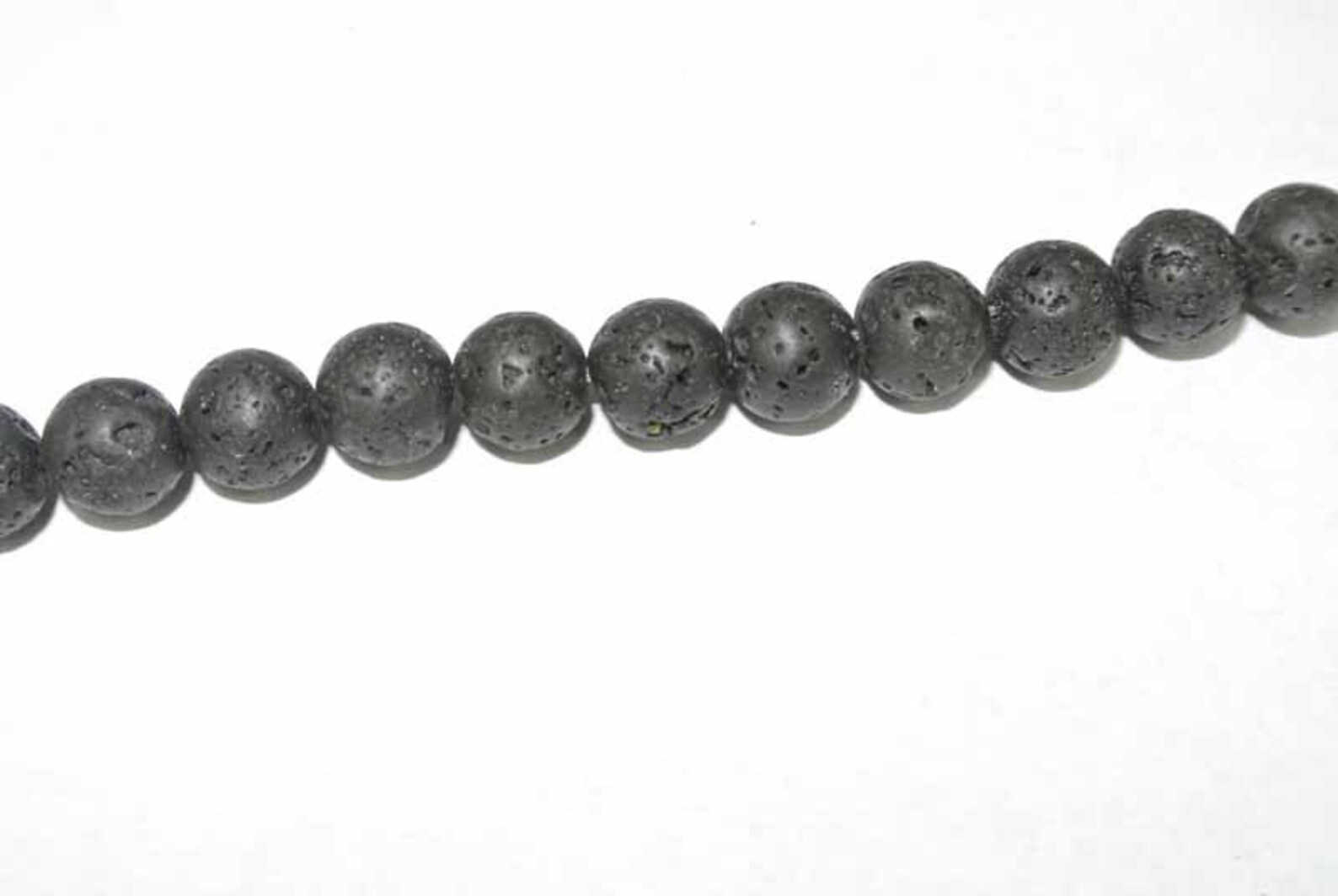 6mm Round Lava Beads, Volcanic Lava Beads, 1 Strand (16"), Round Black ...