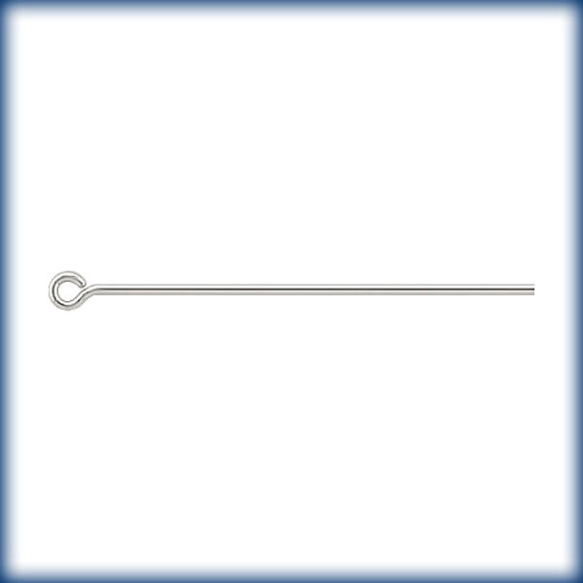 Sterling Silver Eye Pins - 1.5" / 24 Gauge - Eyepin, Eye Pins, Eye Pin ...